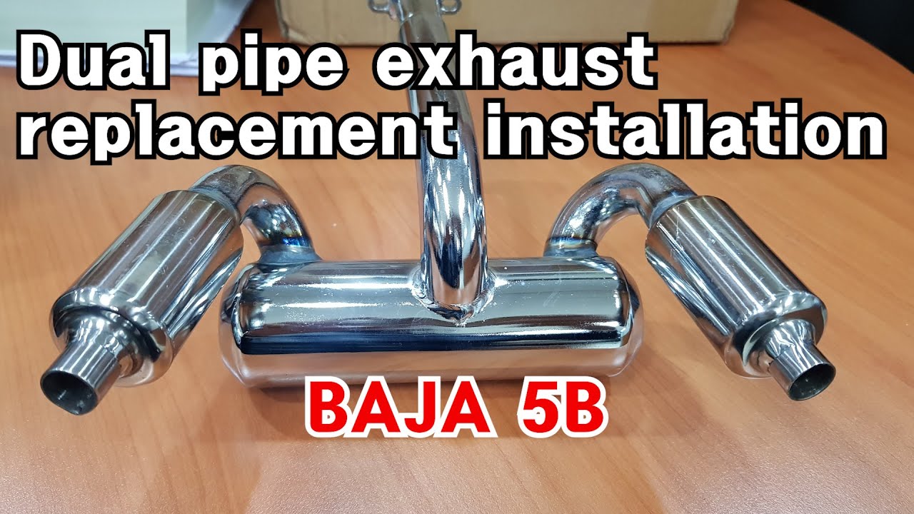 BAJA 5B Dual pipe exhaust replacement installation(baja 5b 듀얼배기관 교체 ...