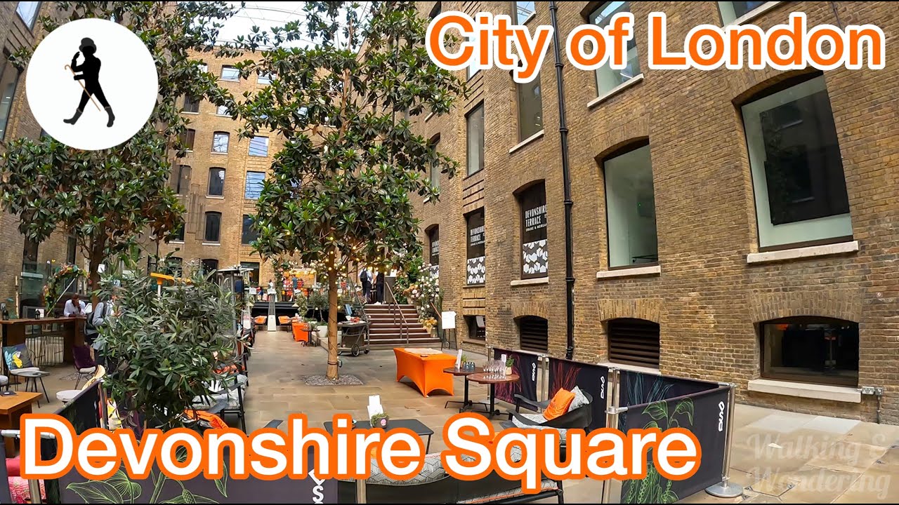 A wonderful walk around beautiful Devonshire Square, City of London ...