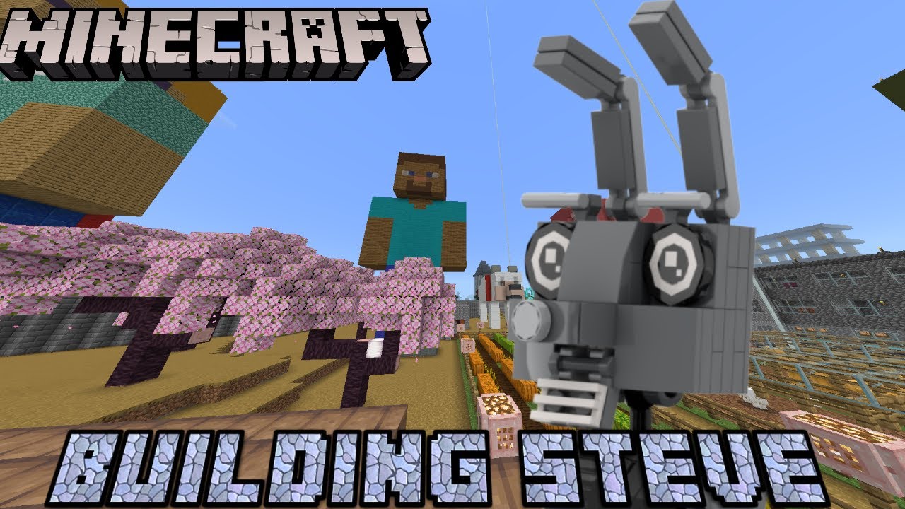 Finishing to build a Steve statue in Minecraft! - YouTube