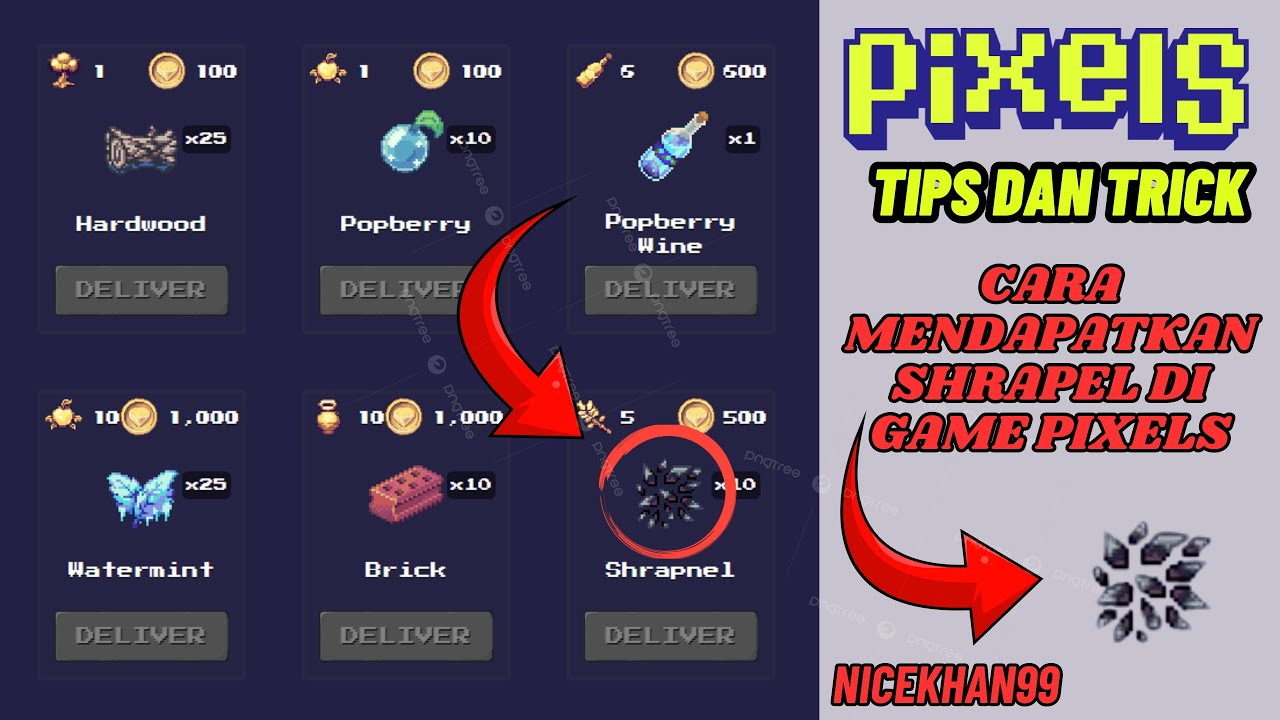 TIPS CARA MEMBUAT SHRAPNEL DI GAME PIXELS - YouTube
