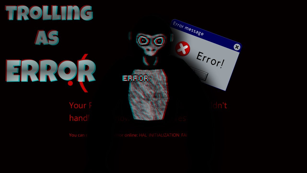 Trolling as ERROR in Gorilla tag | (made everyone leave) | Gorilla Tag ...
