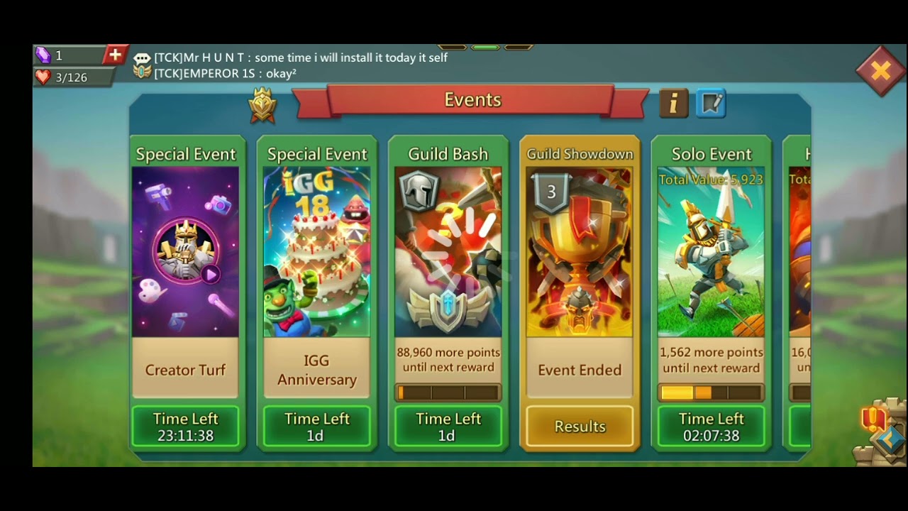 lords mobile-the guild bash are start I need more points - YouTube