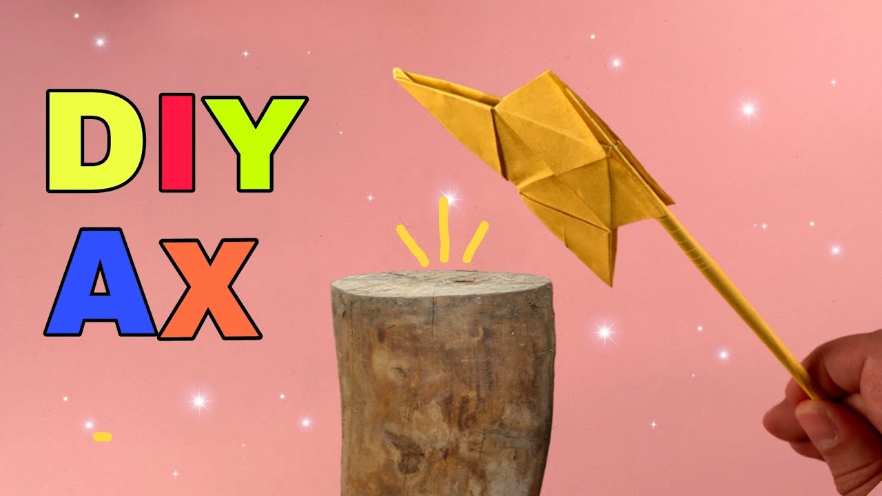 Diy Battle Ax | Easy Paper Craft Origami Ax - YouTube