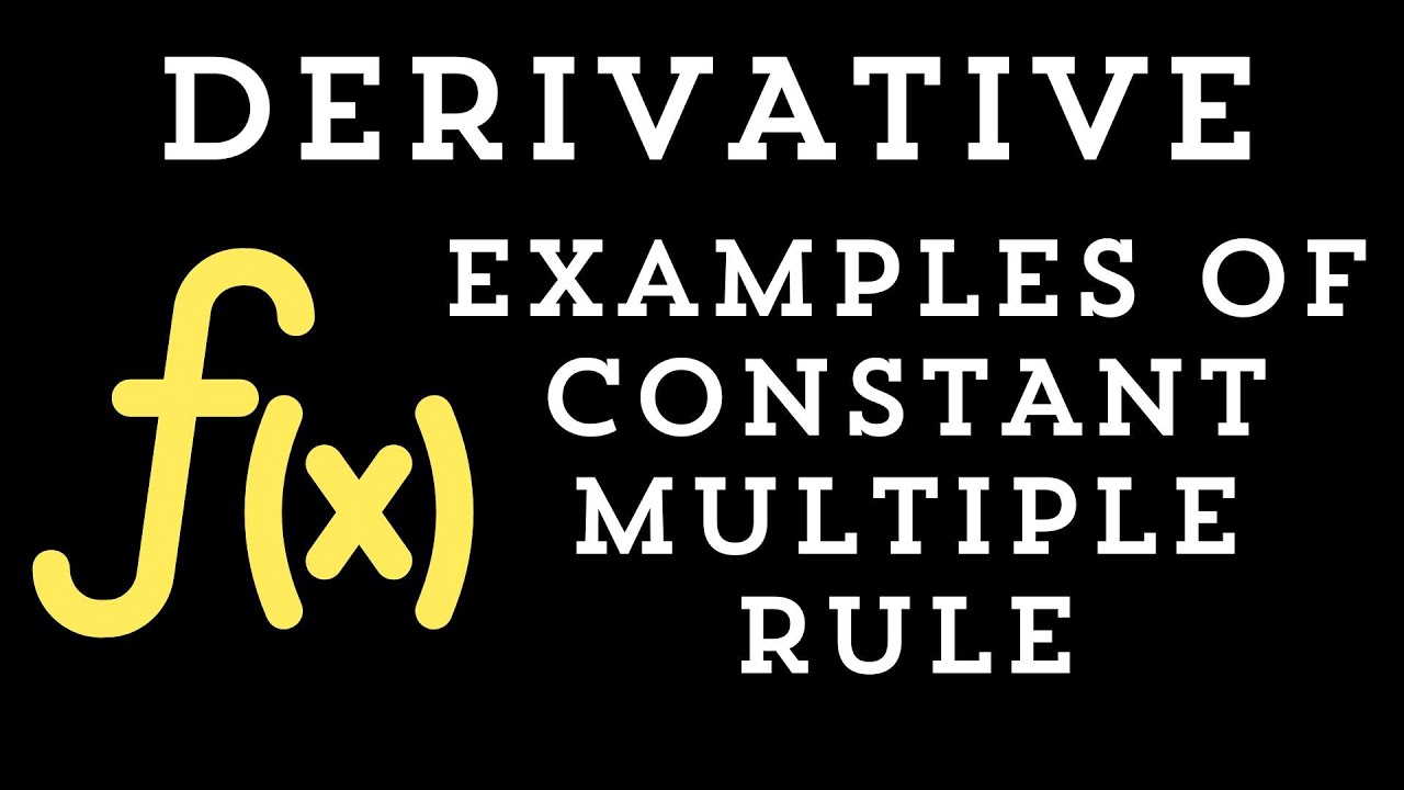 👩‍🏫DERIVATIVE - CONSTANTE MULTIPLE RULE - EXAMPLES 2 👩‍💻 #calculus # ...