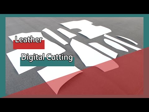 Fully automatic leather cutting machine for leather industry - YouTube