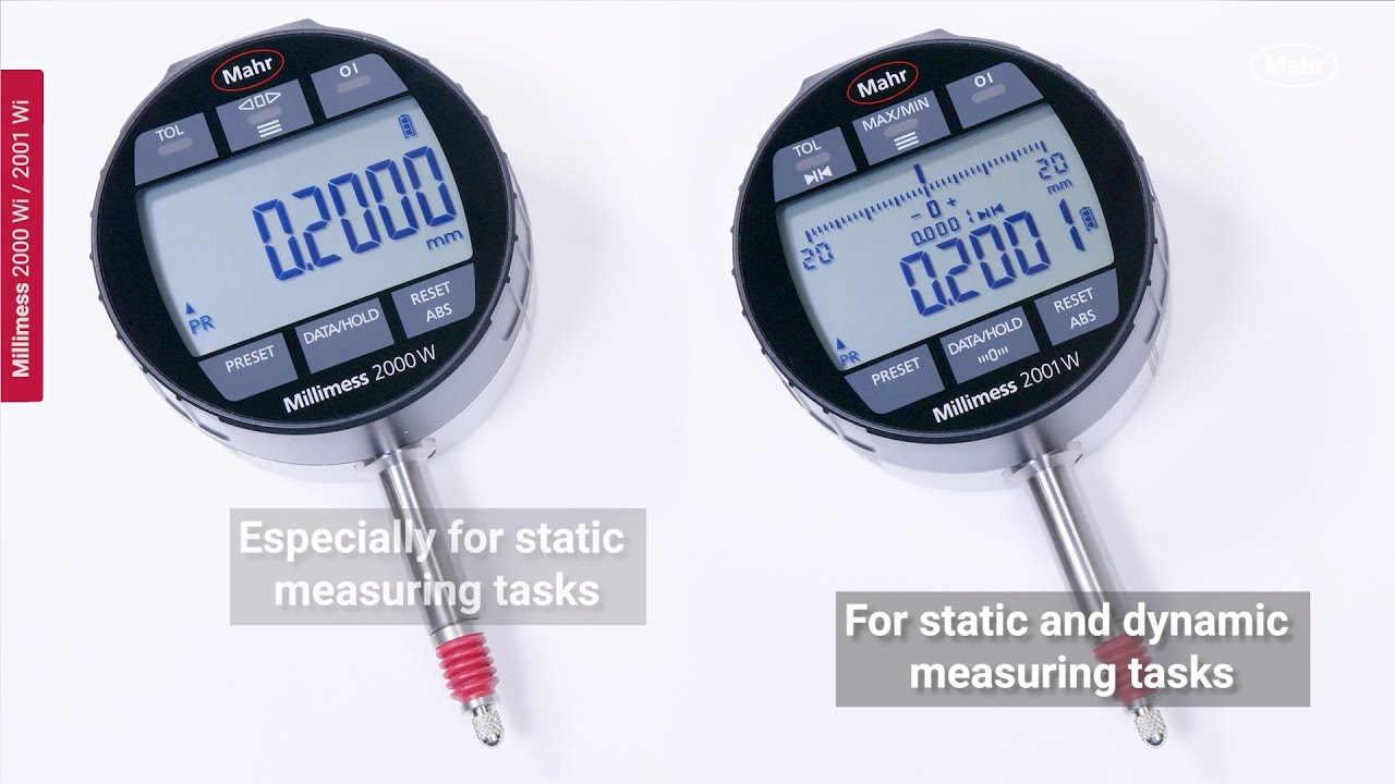 Mahr Millimess 2001 W dial comparators with inductive measuring system ...