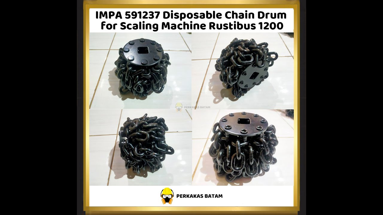 IMPA 591237 Disposable Chain Drum Scaling Machine Rustibus 1200 - YouTube