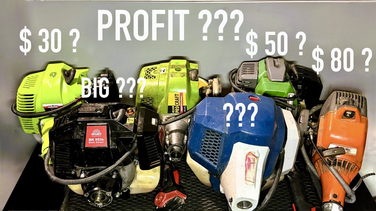Fixing 6 Broken Trimmers in a Day – How Much Did I Make? Part 1 - YouTube