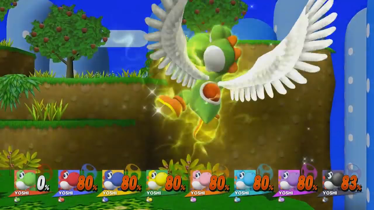 SSB4 Yoshi Final Smash 8 Players! - YouTube
