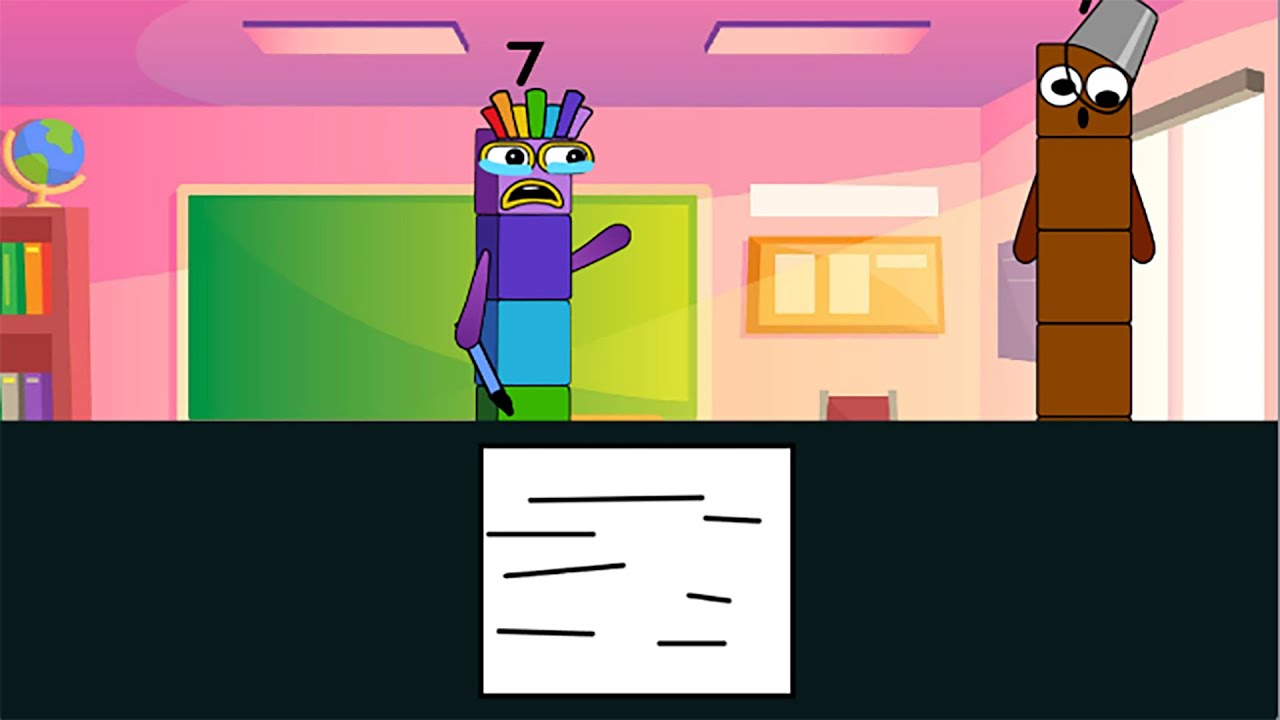 Uncannyblocks band vs Numberblocks SEVENT Crying while doing homework ...