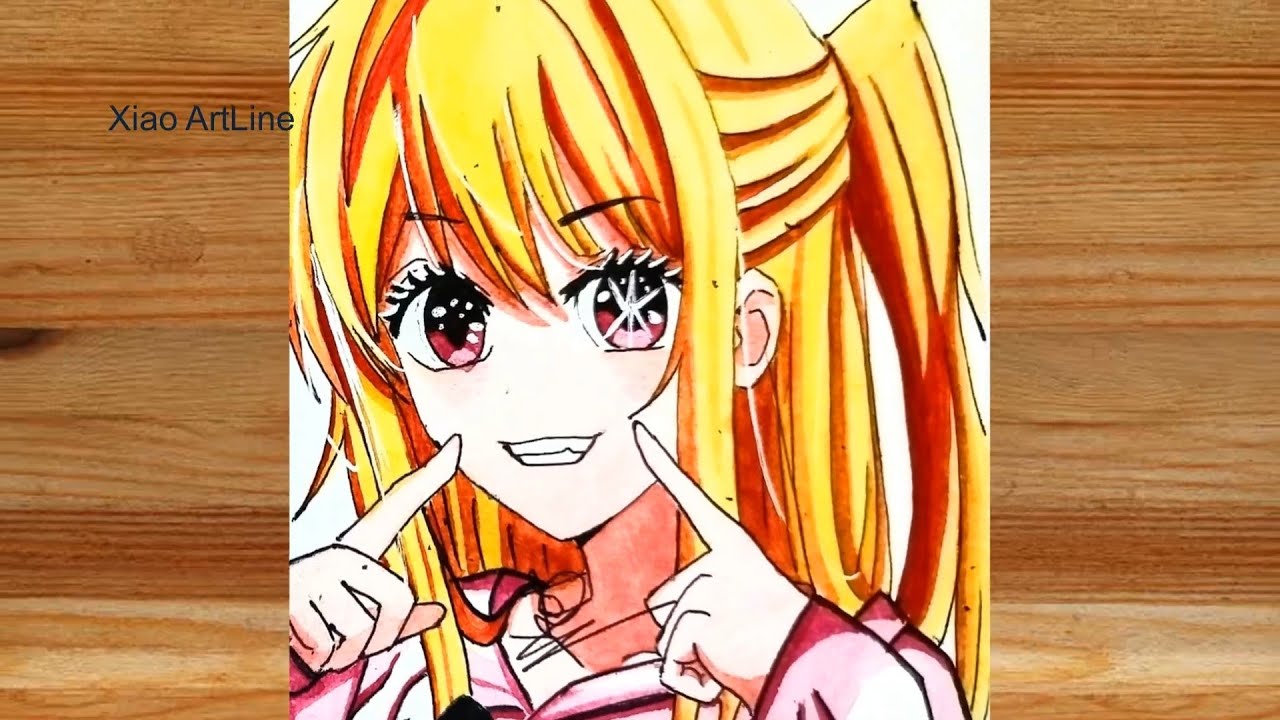 how to draw Ruby Hoshino - Oshi No Ko | Easy Drawing Step By Step/Cute ...