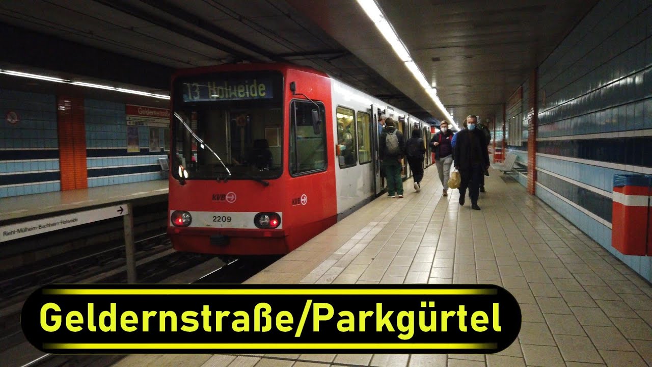 Stadtbahn Station Geldernstraße/Parkgürtel - Cologne 🇩🇪 - Walkthrough 🚶 ...
