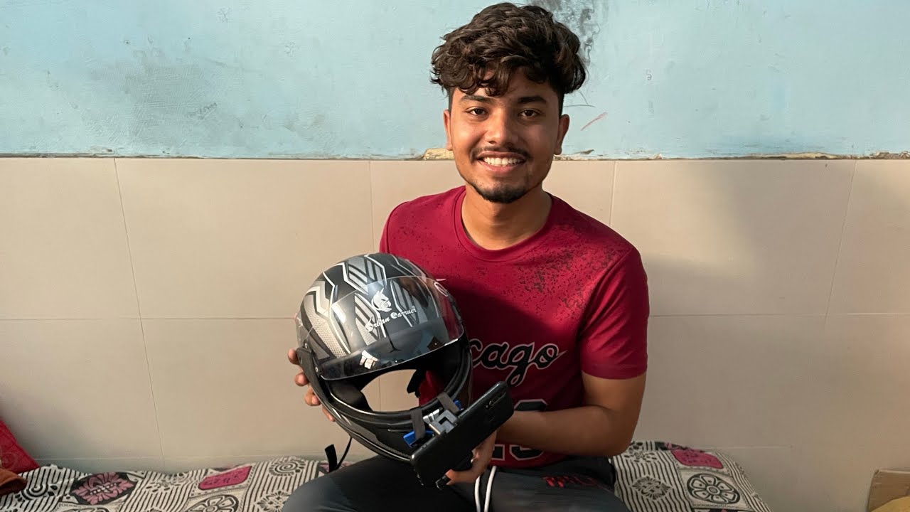 I bought my first moto vlog setup 🥳😍 || Helmet mount camera setup || # ...