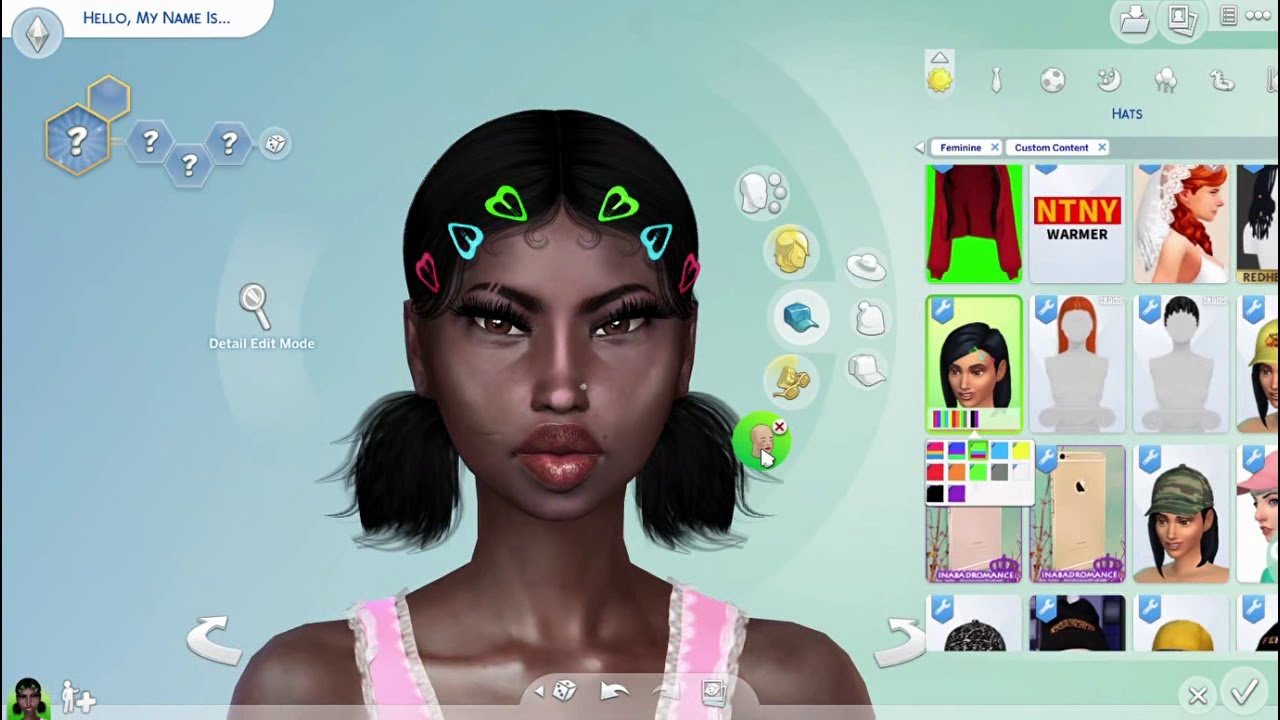 y2k aesthetic girl cas sims 4 cc - YouTube