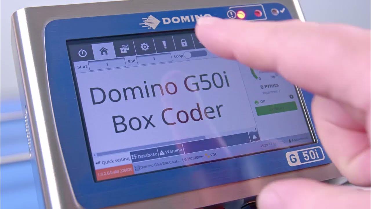 Domino G50i - Codificador TIJ para empaque primario. - YouTube