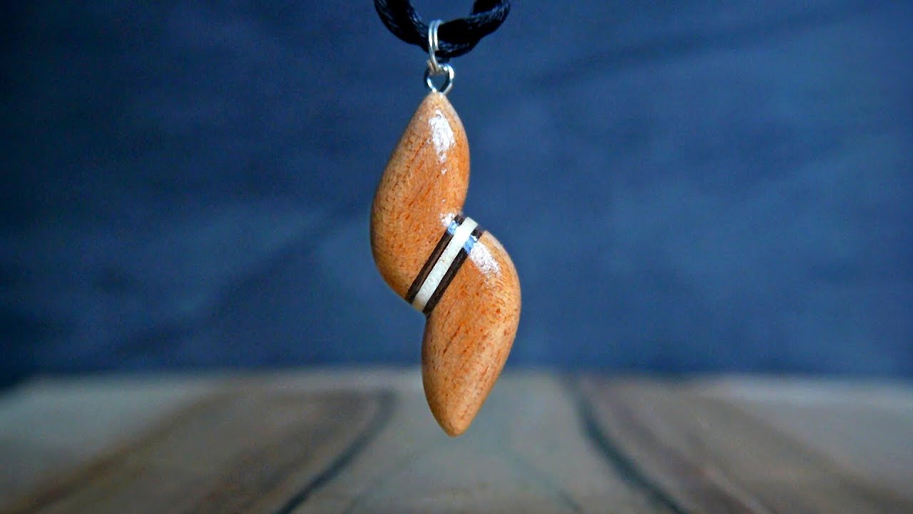 Tutorial on how to make a wooden pendant - DIY - YouTube