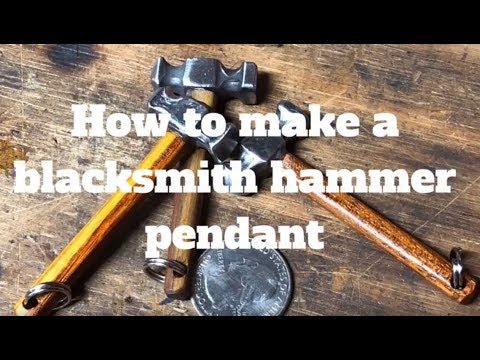 Making a blacksmith's hammer pendant - YouTube