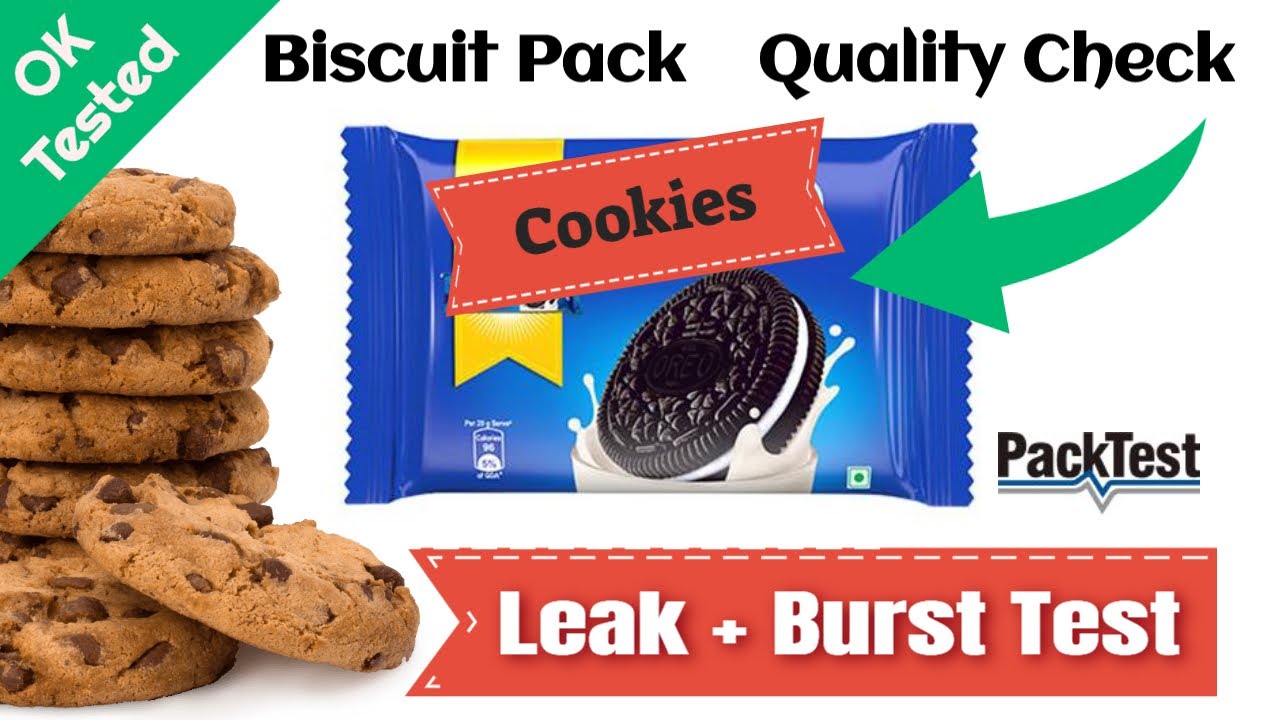 Leak Burst Test on Biscuits Pouch by PackTest.com - YouTube