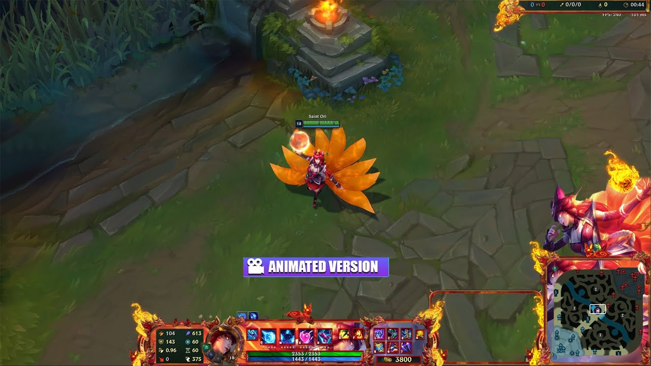 🦊🎞️FOXFIRE AHRI - ANIMATED IN GAME OVERLAY - YouTube