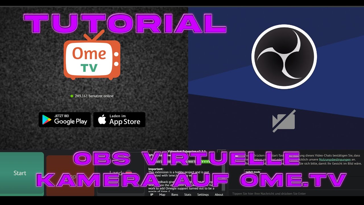 OBS Virtuelle Kamera auf OmeTV - Tutorial - YouTube