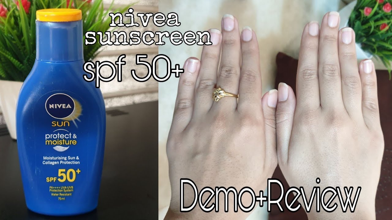Nivea sunscreen spf 50+|Sunscreen for face and body|Demo+Review|Glam ...