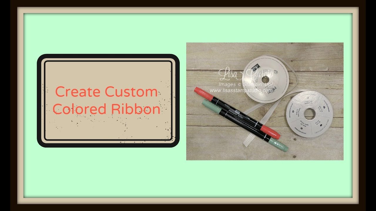 Quick Crafting Tip - Create Custom Colored Ribbon - YouTube
