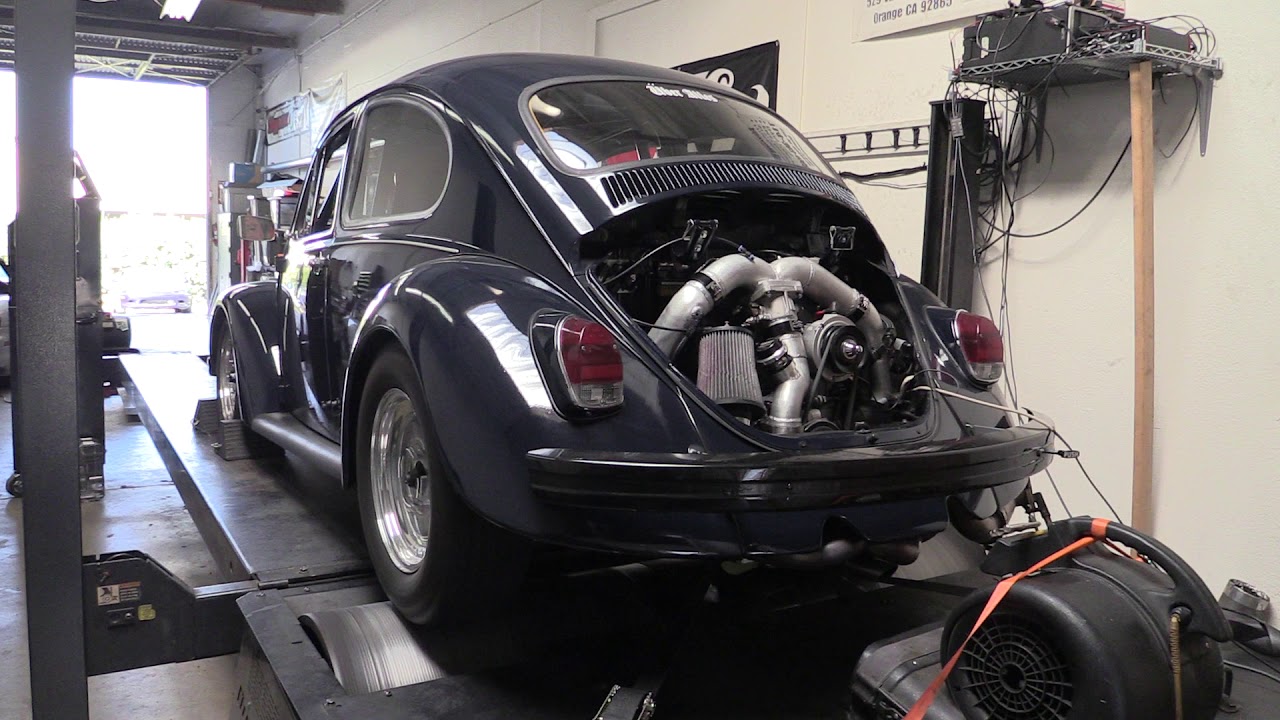 Steve Daltons turbo/EFi VW beetle on dyno for Hot rod drag week 2019 ...