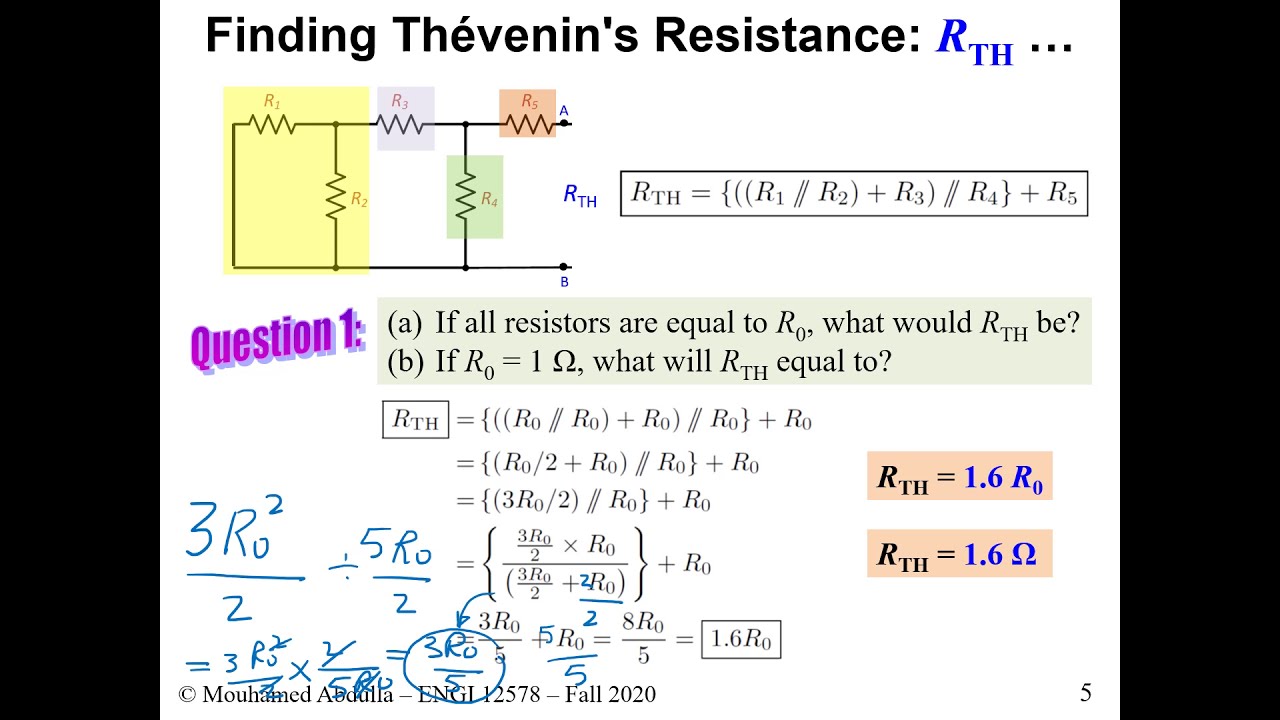 Lec 7 - Thévenin’s Theorem, Maximum Power Transfer - YouTube