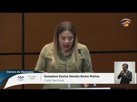 Senadora Eunice Renata Romo Molina. En Tribuna, 15 de Enero de 2020 ...