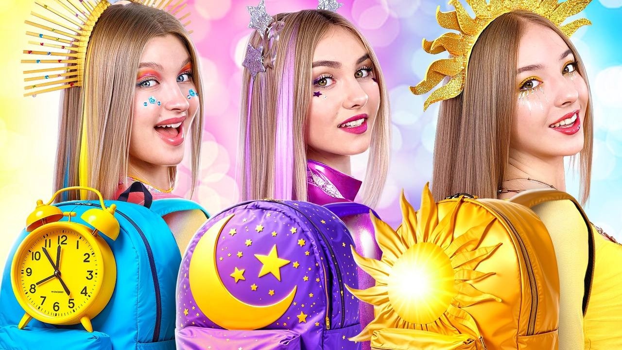 Morning, Day and Night Girls! We Adopted Magical Girls - YouTube