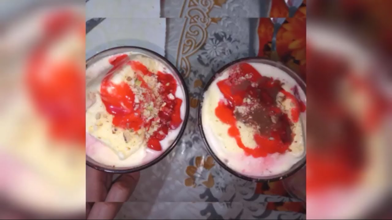 Simple & Easy Vanilla icecream Falooda recipe - YouTube