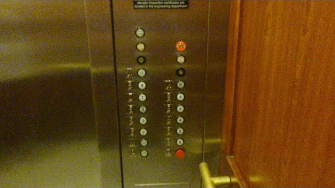VERY FAST Dover Traction Elevators at Hilton Hotel & Conference Center ...