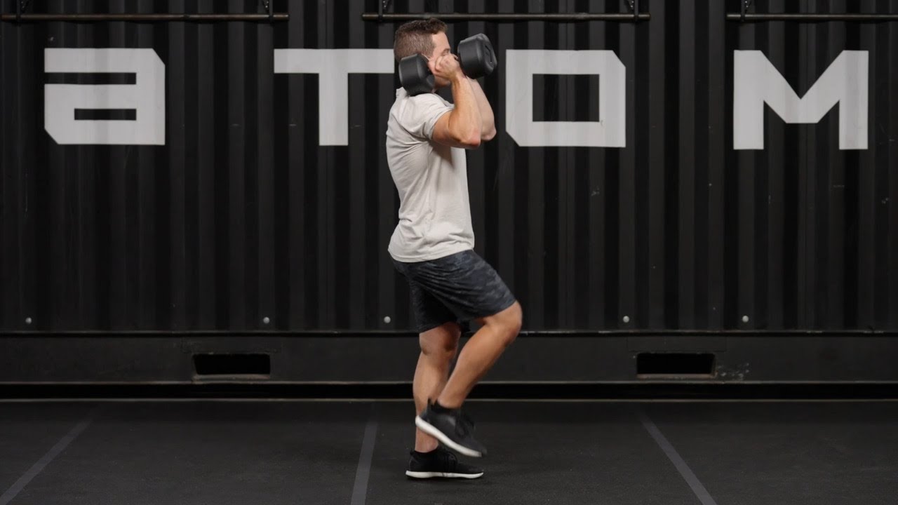 Atom // How To: Dumbbell Front Rack Carry - YouTube