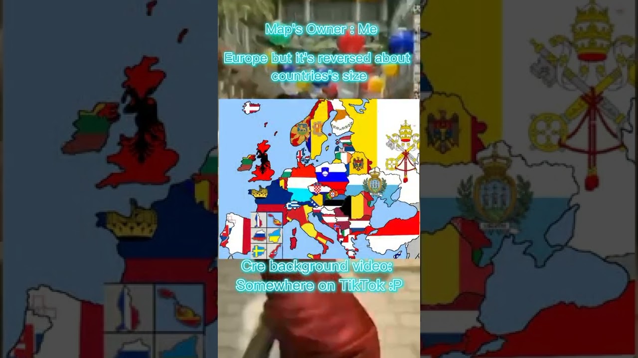 Europe map but its reversed about countries size #viral #shorts # ...