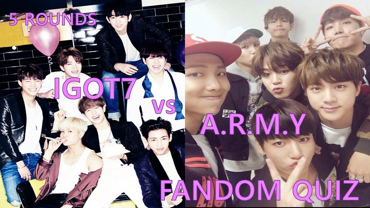 Fandom Challenge - IGOT7 vs ARMY [GOT7 & BTS Quiz] - YouTube
