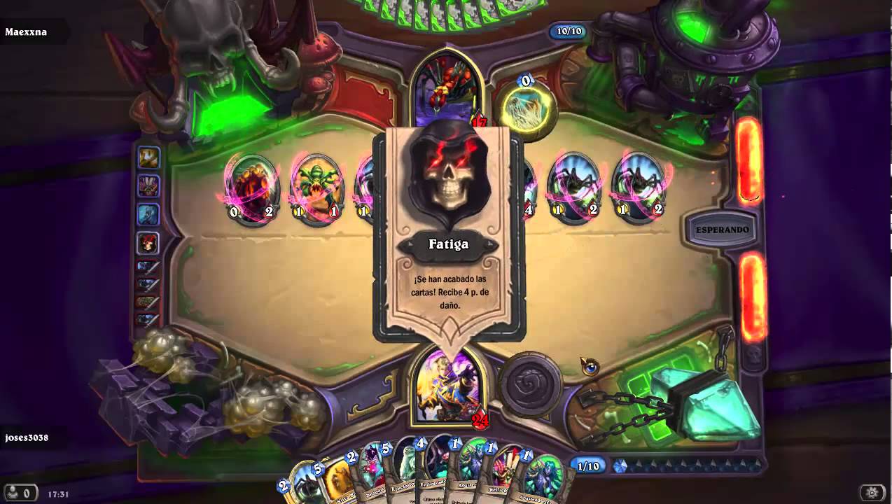Warcraft Hearthstone decks TRUCO Ganar Naxxramas Maexxna heorico - YouTube