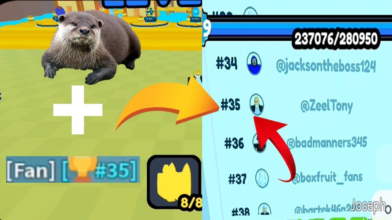 🥳Reaching Leaderboard With Real Life Otter | Leaderboard Pet Posse | I ...