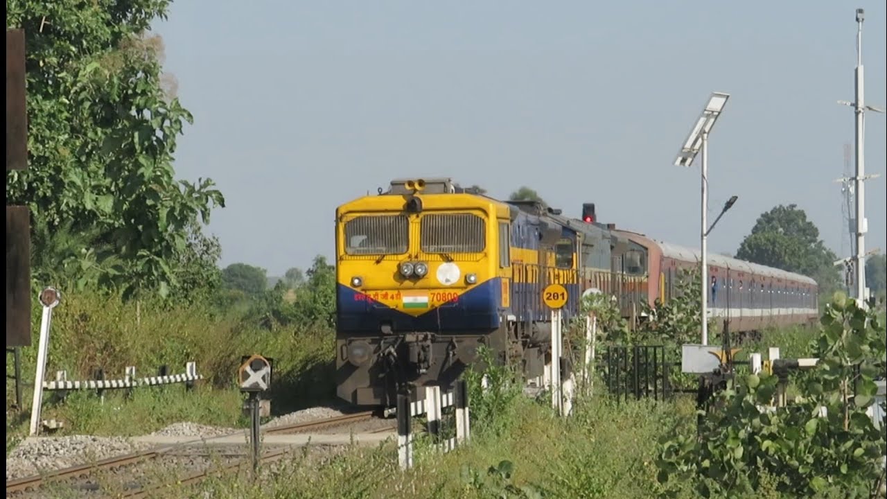 Two Engines Rescuing DEMU Train : 07971 Nanded-Medchal passenger ...