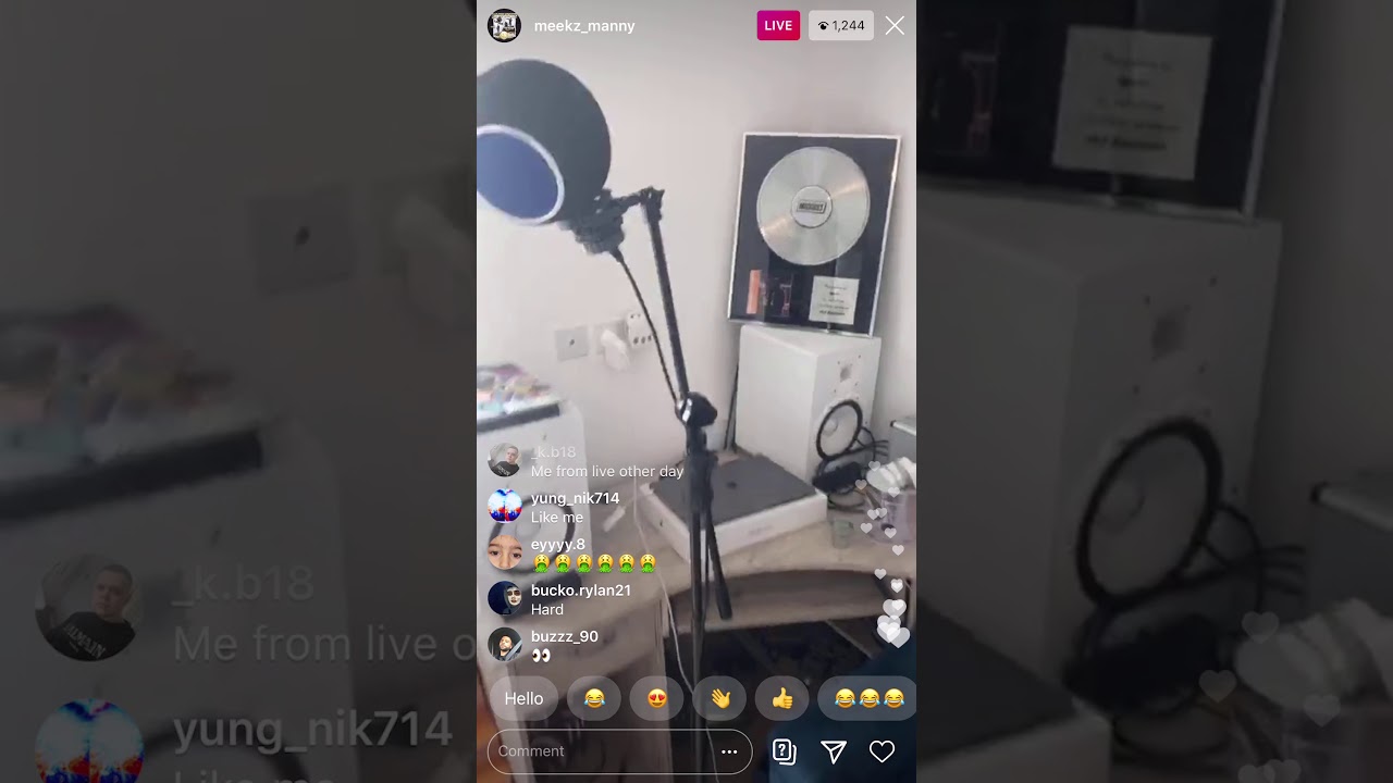 MEEKZ MANNY FACE REVEAL ON INSTAGRAM LIVE - YouTube
