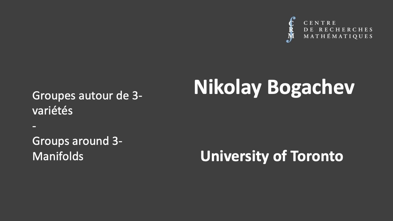 Nikolay Bogachev: Arithmeticity and fc-subspaces of hyperbolic manifolds. - YouTube
