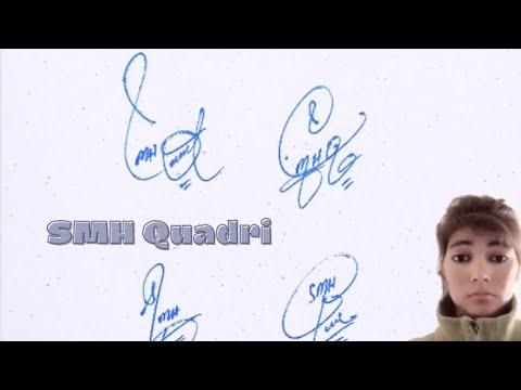 SHM Quadri name signature with arooj - YouTube