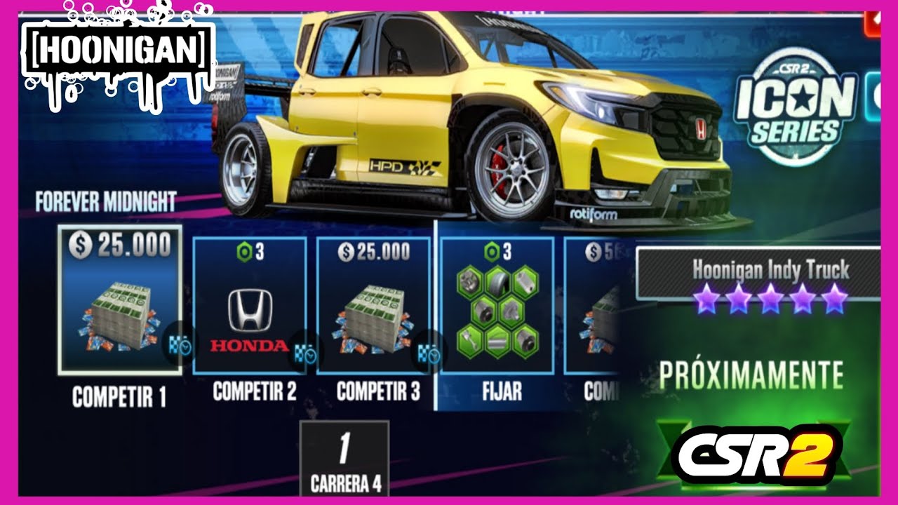 "CSR2" ICON SERIES: FOREVER MIDNIGHT* How to win this Event INDY TRUCK ...