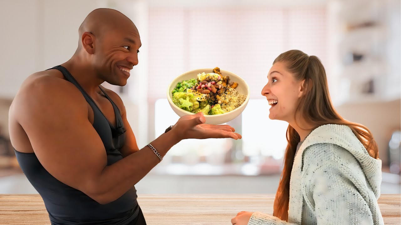 Fit Couple Cooking a Protein-Packed Lunch - YouTube