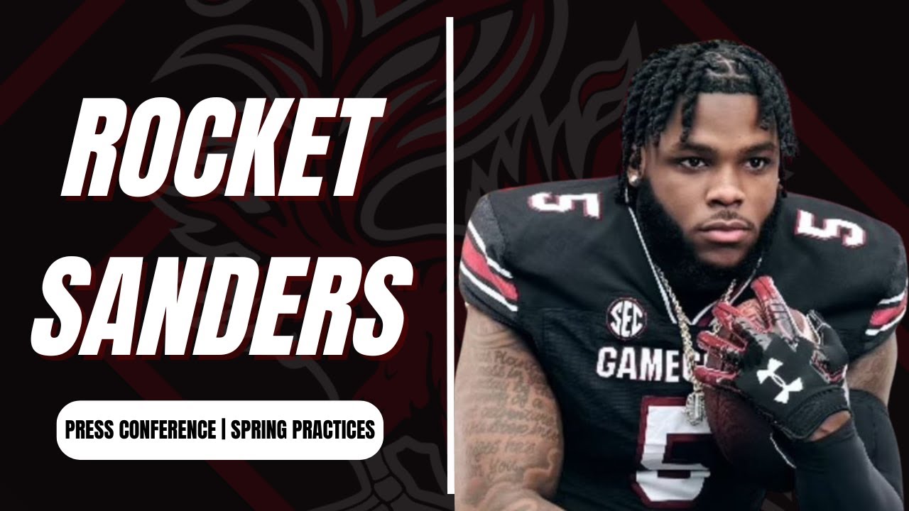 RB Raheim 'Rocket' Sanders spring football press conference | South ...