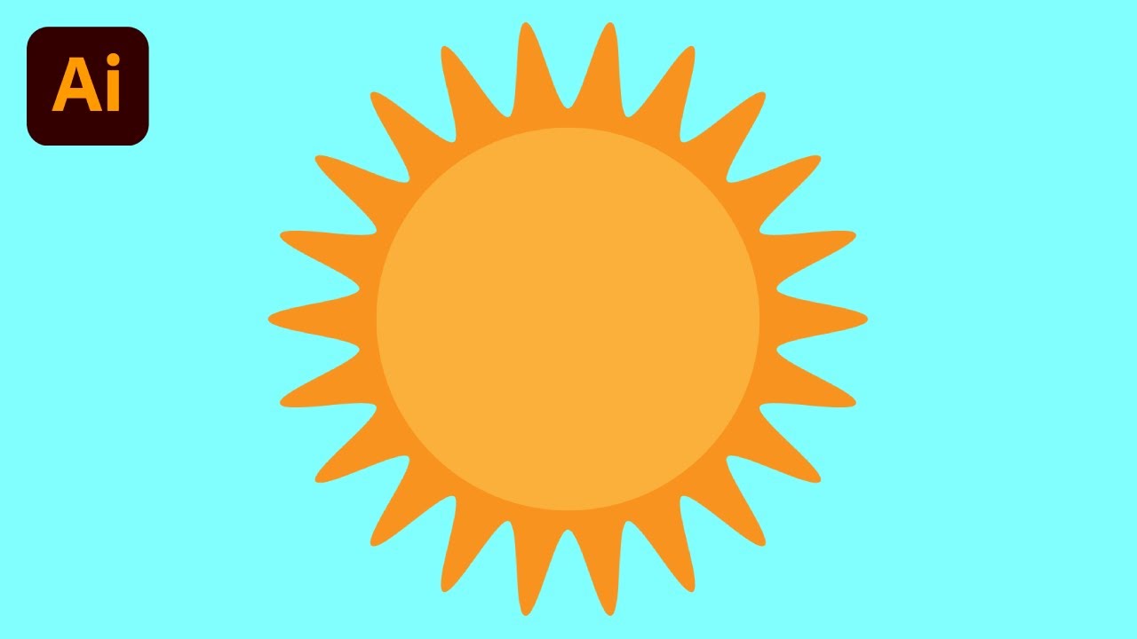 How to Make a Sun in Illustrator - YouTube