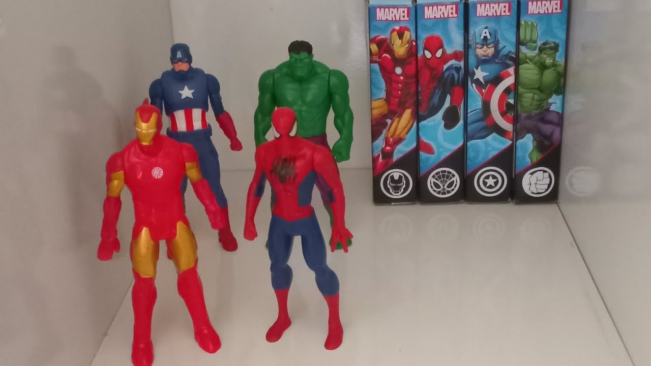 Coleção completa da marvel aron man, spider man, captain america e hulk ...