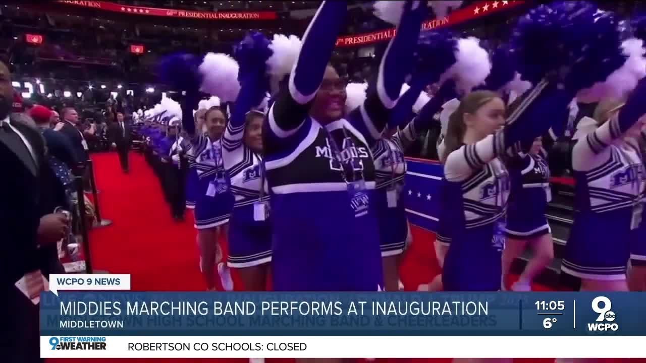 Middletown High School band, color guard, cheerleaders perform at ...