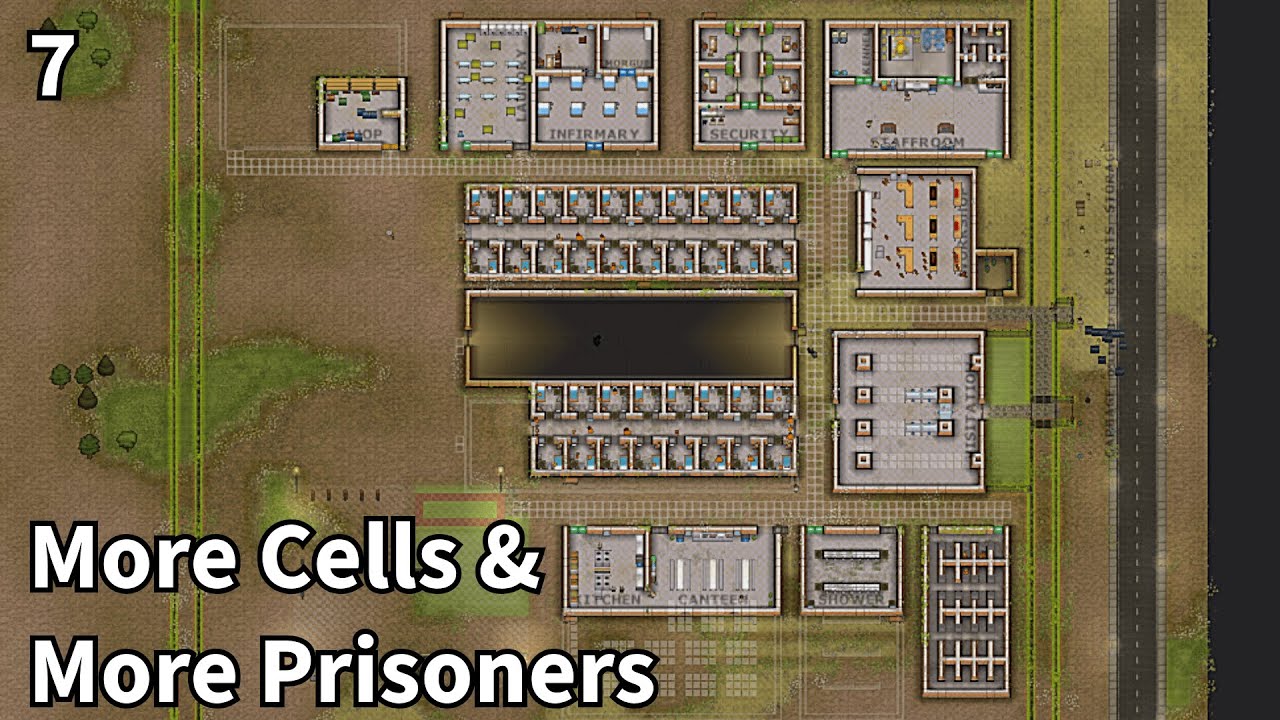 Prison Architect Ep. 7 - More Cells & More Prisoners - YouTube