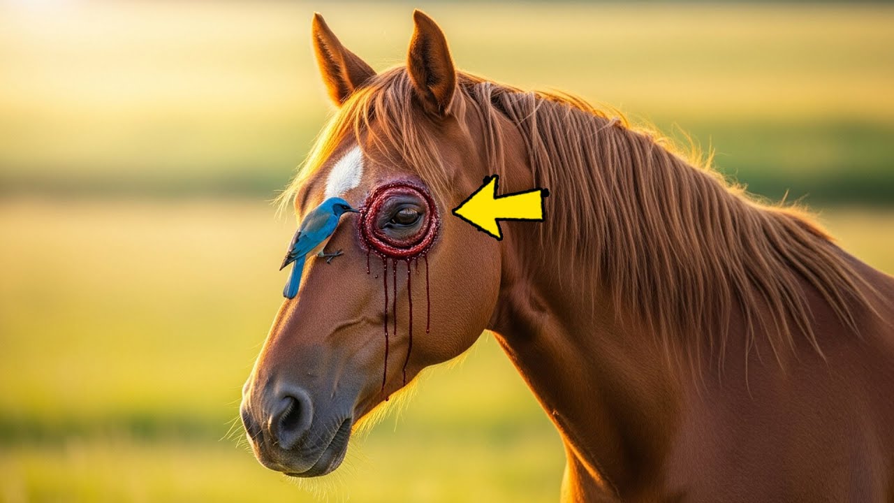 Bird helps Horse break abscess, minutes later something terrible ...