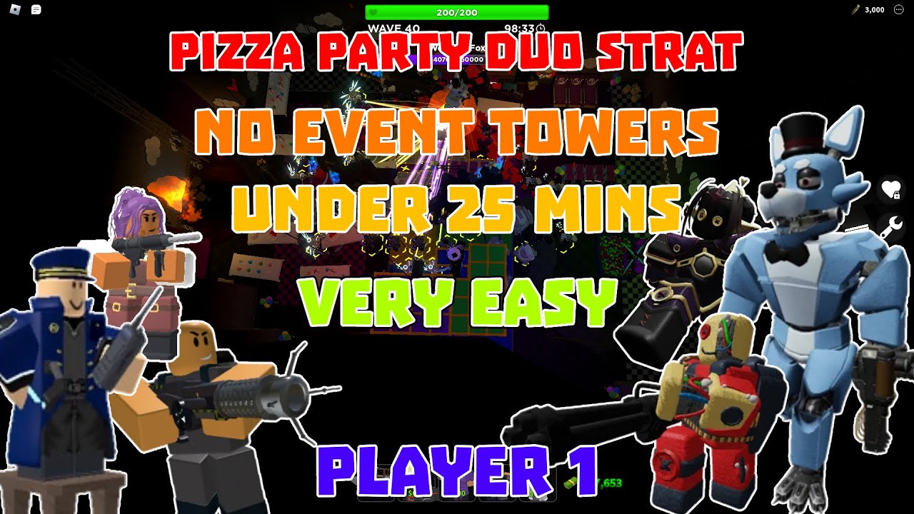 POV P1 | Pizza party duo strat Tower Defense Simulator | Roblox - YouTube